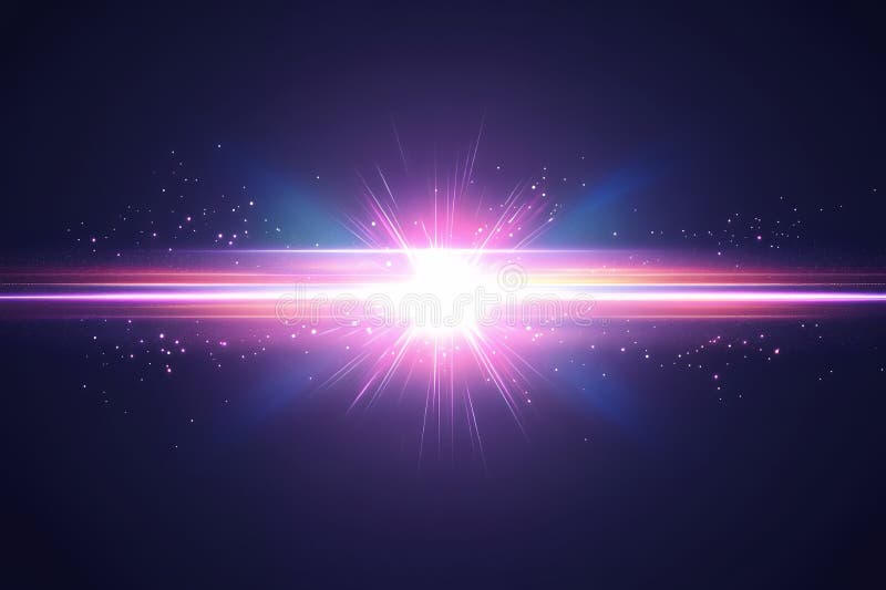 Bright Starburst Light Rays Glowing Cosmic Background Stock ...