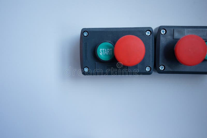 Bright Start Button Inviting Action in a Minimalist Control Panel Setup ...