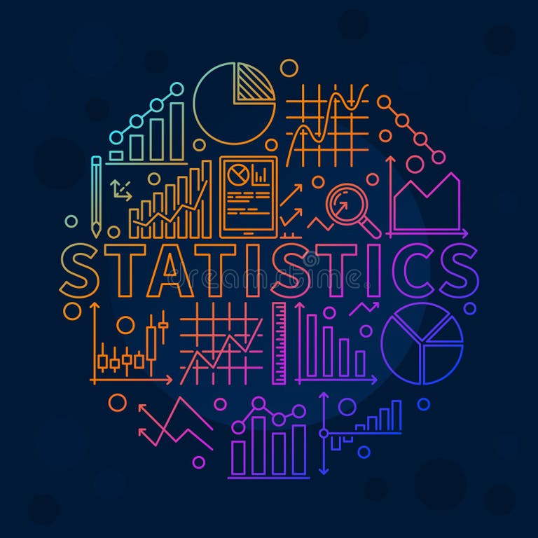 Bright Statistics Illustration Stock Vector - Illustration of diagram ...