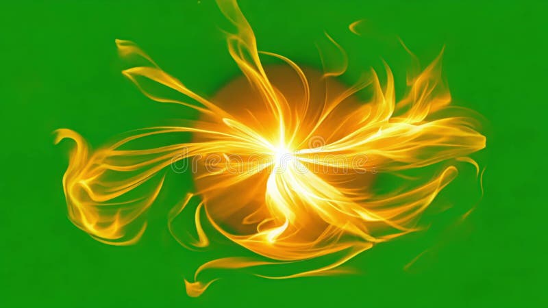 Bright Streaks of Orange and Yellow Plasma Dancing Around a Central ...