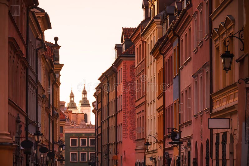 Bright street stock photo. Image of beautiful, cityscape - 92596736