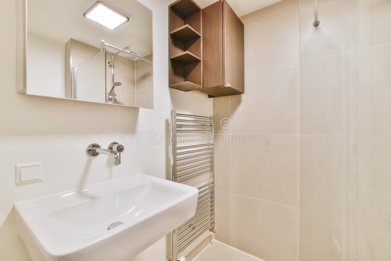 Bright Stylish and Comfortable Bathroom Stock Image - Image of modern ...