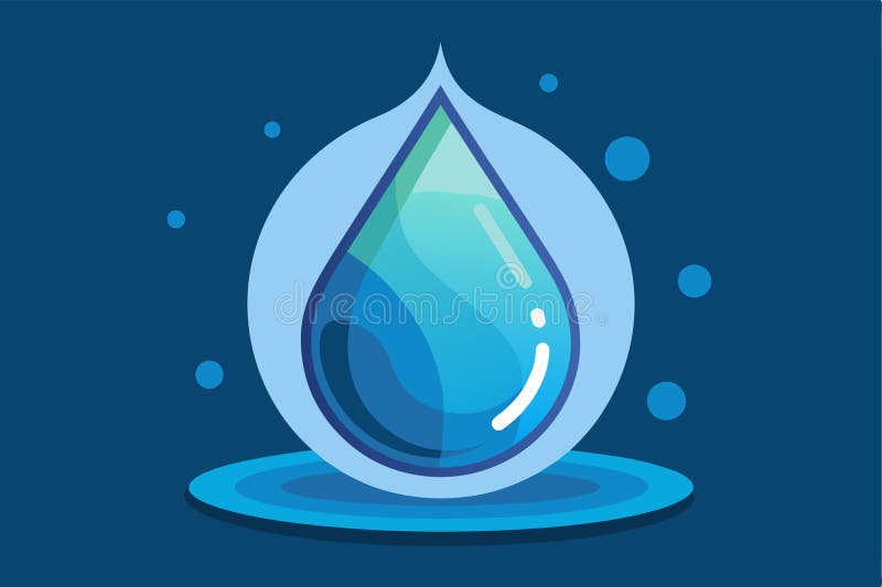 A Bright, Stylized Water Drop Design Showcases Customizable Features in ...
