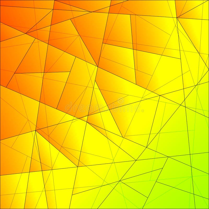 Bright Summer Pattern of Yellow and Green Triangles and Irregularly ...