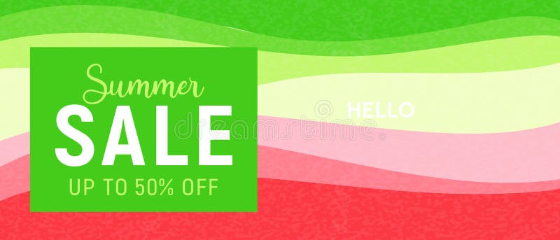 Bright Summer Sale Banner. Summer Advertising Template Stock Vector ...