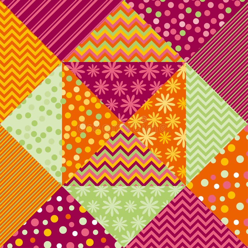 Bright Summer Style Fabric Pattern Samples. Stock Vector - Illustration ...