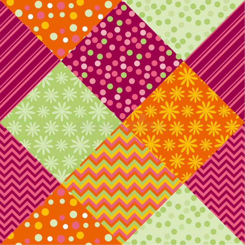 Bright Summer Style Fabric Pattern Samples. Stock Vector - Illustration ...