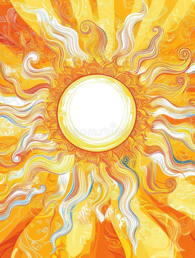Bright Sun Doodle with Whimsical Rays Radiating Warmth and Positivity ...