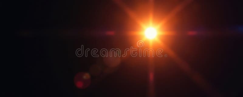 Bright Sun Flare with Sharp Rays, Dark Backdrop , Effect, Cosmic, Power ...