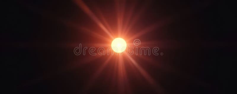 Bright Sun Flare with Sharp Rays Dark Backdrop Glow Photography Stock ...