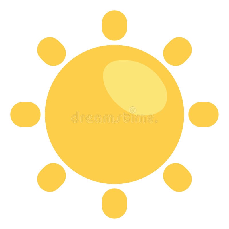 Bright sun, icon stock vector. Illustration of burst - 258927520