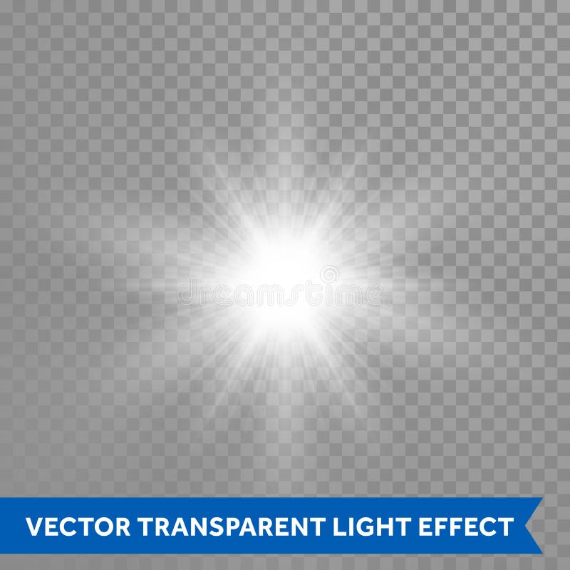 Bright Sun Light Effect. Glow Star Flash Stock Illustration ...