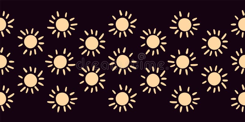 Bright Sun Pattern on Dark Background Stock Illustration - Illustration ...