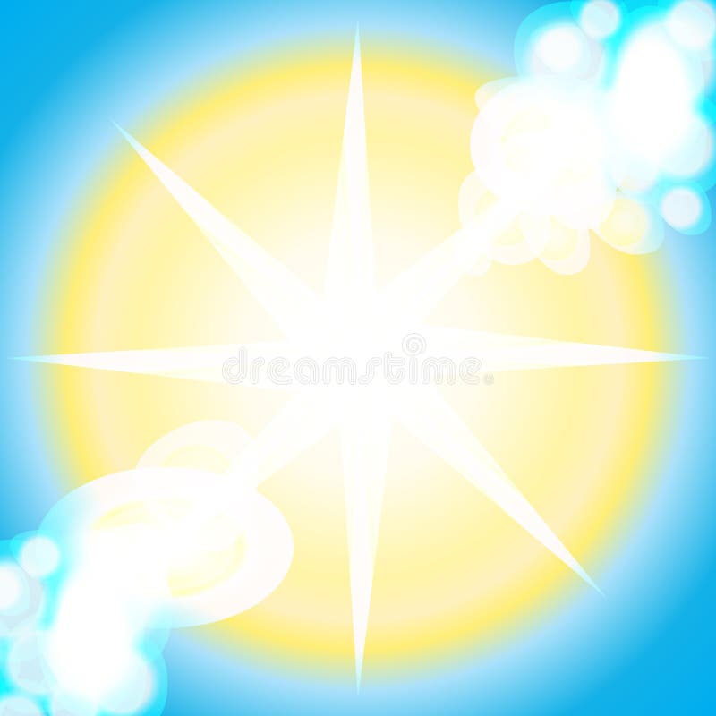 Bright Sun Rays Background. Jpeg Sunny Illustration Stock Illustration ...
