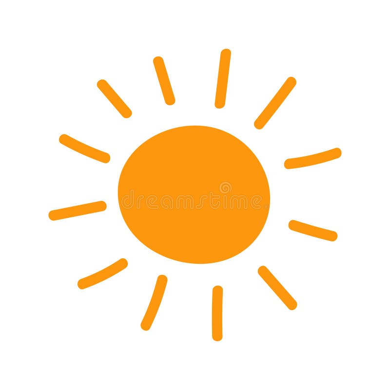 Bright Sun Symbol with Rays Shining in Vector Style for Cheerful ...