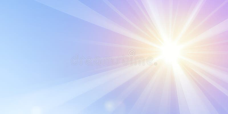 Bright Sunburst Background Pastel Colors Soft Light Rays Sky Stock ...
