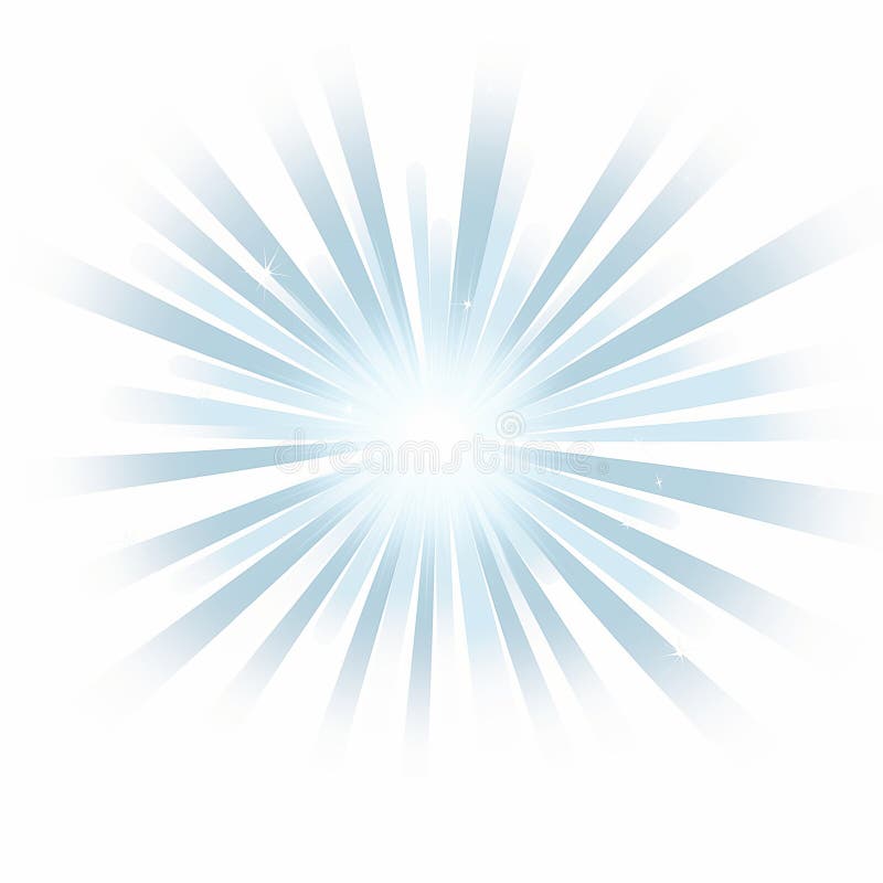 Bright Sunburst Graphic with Light Rays Spreading Outward in a Blue and ...