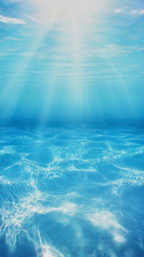 Bright Sunlight Filters through Tranquil Water Creating Patterns in the ...