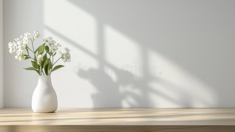 Bright Sunlight Kitchen Streaming through White Petals, Casting ...