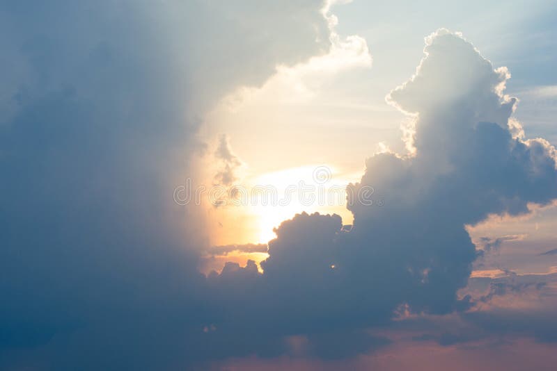 Bright Sunlight Shining through the Clouds Stock Photo - Image of ...