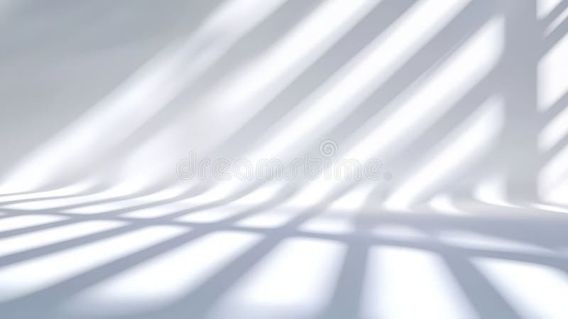 Sunlight is Streaming through Window and Creating Shadows on White Wall ...