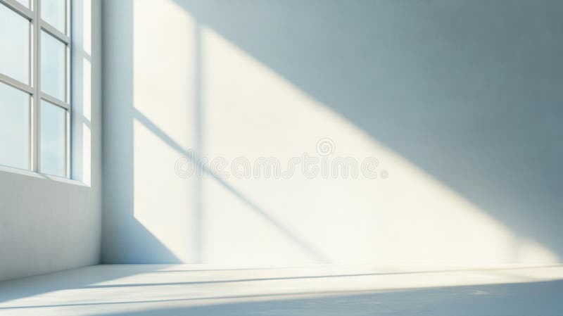 Bright Sunlight Streaming through Window in White Room Stock ...