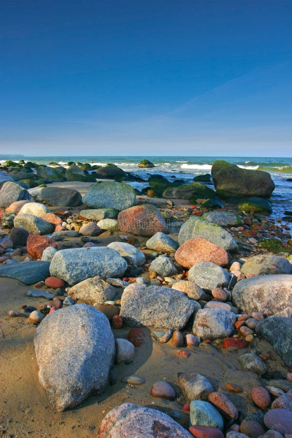 Bright Sunny Day, the Sea, the Sun, Sand, a Beach. Stock Image - Image ...