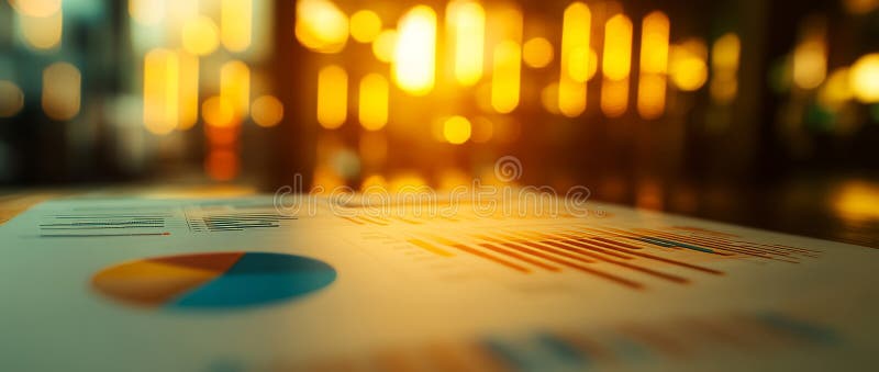 In a Bright, Sunny Room, Colorful Financial Reports and Data ...