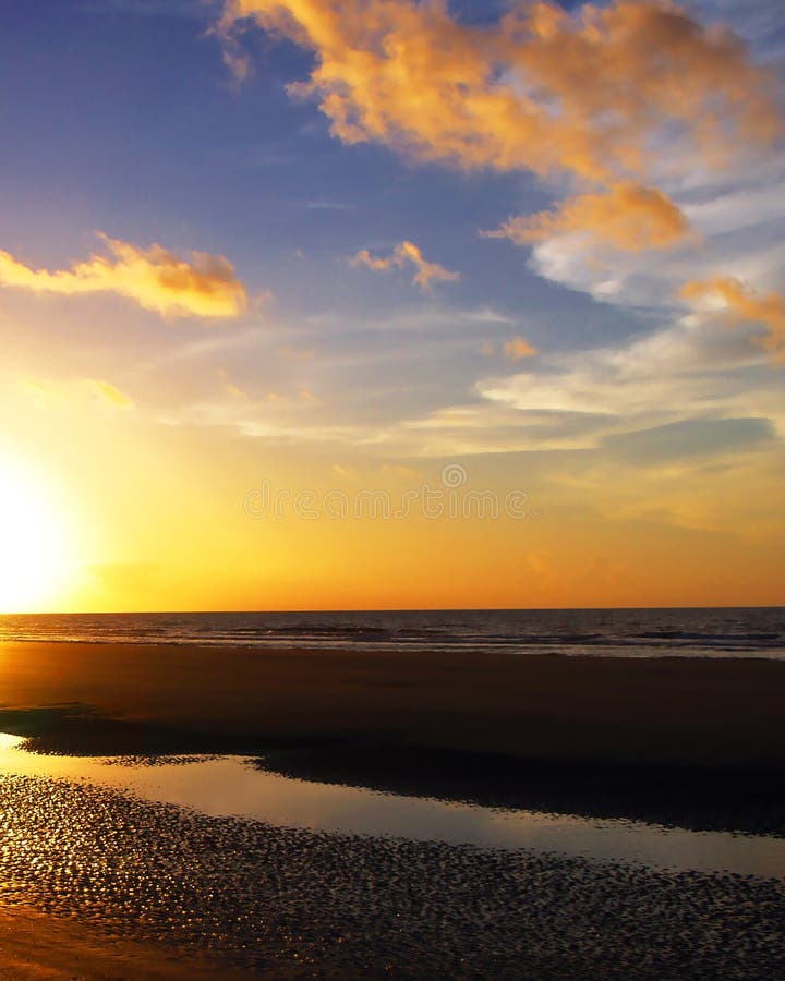 Bright Sunrise stock photo. Image of sunrise, clouds, sand - 7354402