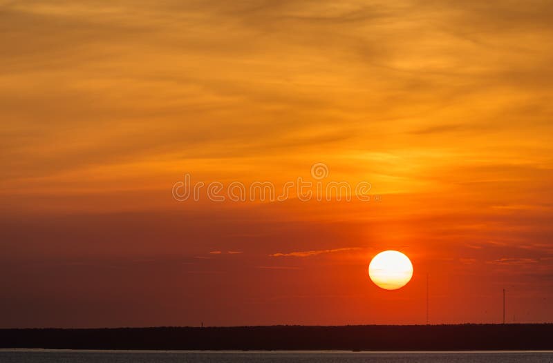 Bright sunset stock image. Image of cloud, horizon, bright - 57994511