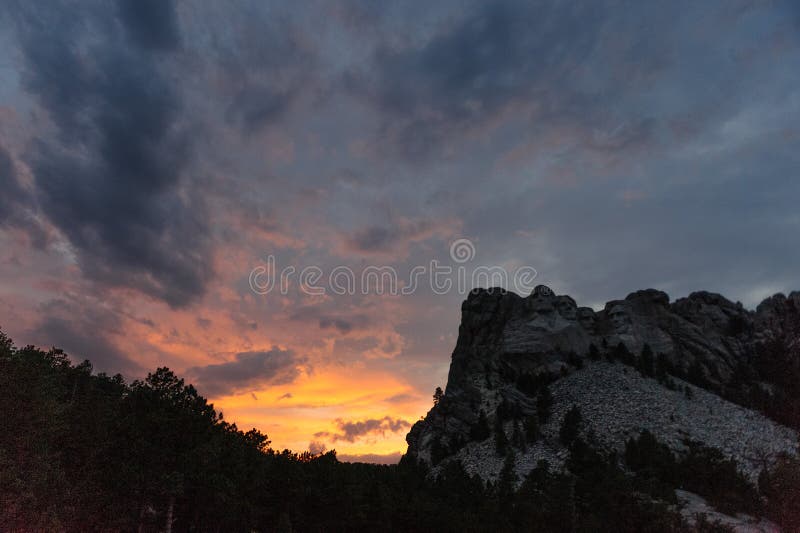 Mount Rushmore in the Evening Light Stock Image - Image of outdoor ...