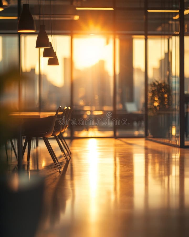 Bright Sunset Illuminates a Modern Tech Office Designed for ...