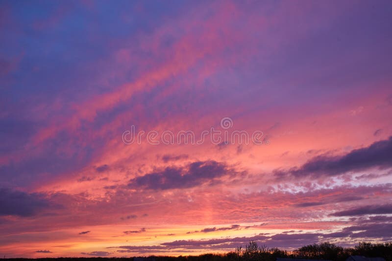 Bright Sunset Sky Background Stock Photo - Image of colorful, horizon ...