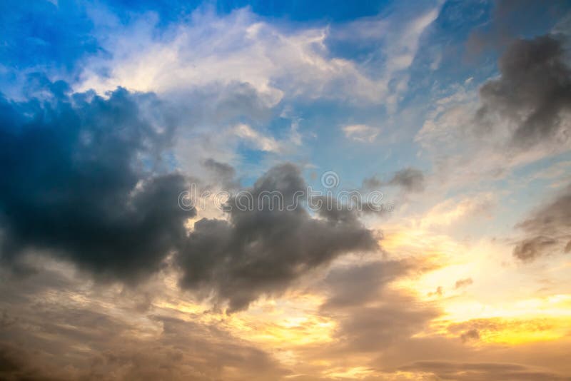 Bright Sunset Sky Background Stock Image - Image of gold, nature: 70555799