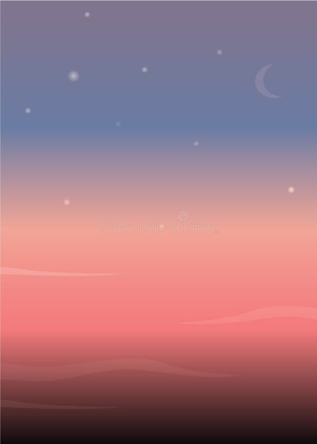Bright Sunset with Stars Vector Background EPS10 Stock Vector ...