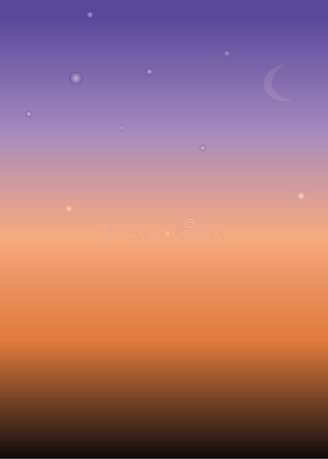Bright Sunset with Stars Vector Background EPS10 Stock Vector ...