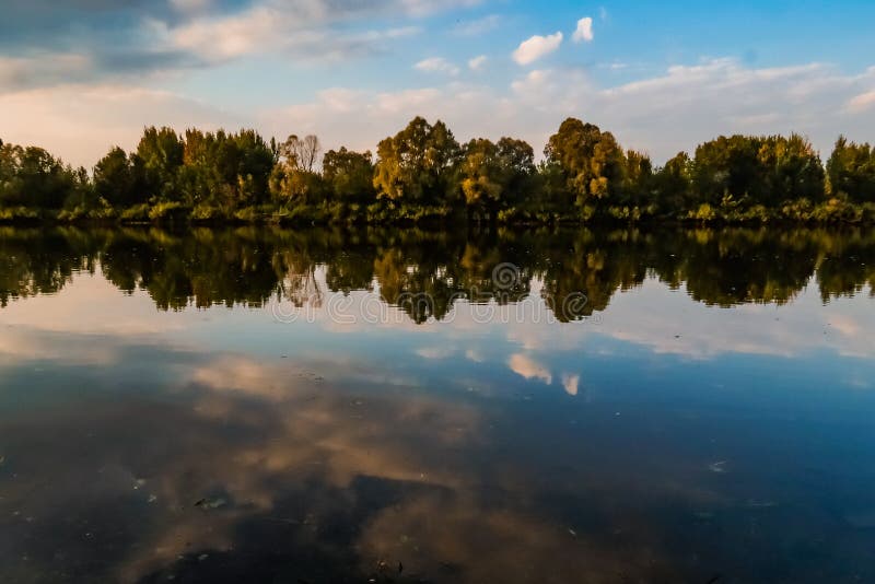 Bright Sunset, Sun Setting Over the Horizon, Beautiful View Stock Image ...