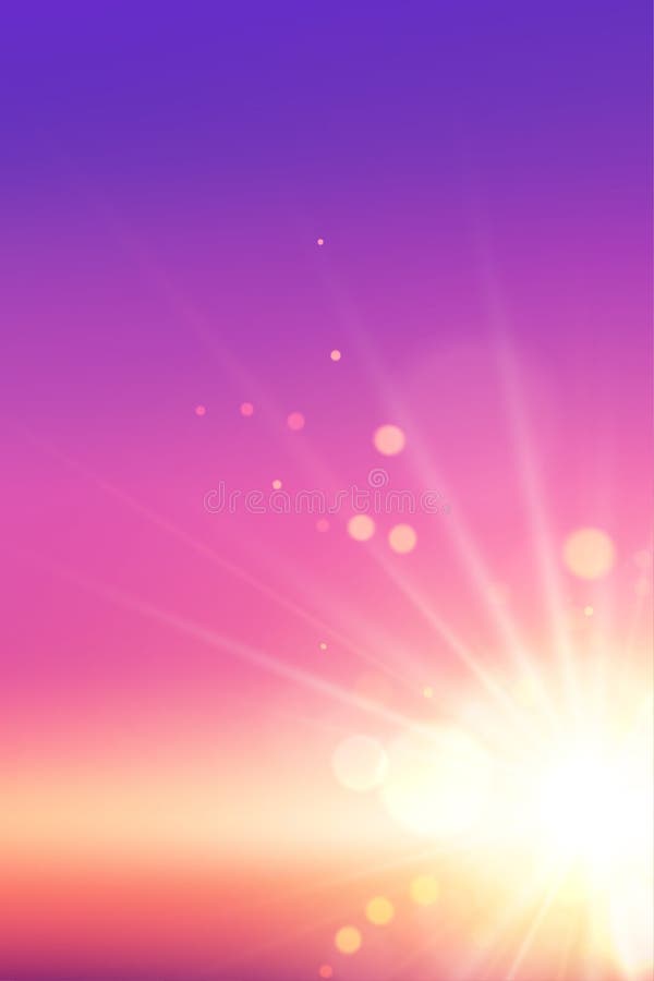 Bright Sunset or Sunrise Abstract Background Stock Vector ...