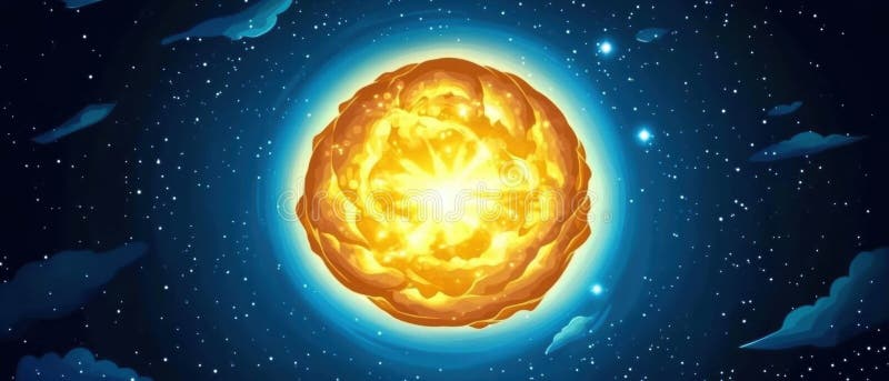 Distant Supernova Explosion in Vibrant Sci-fi Colors Against a Cosmic ...