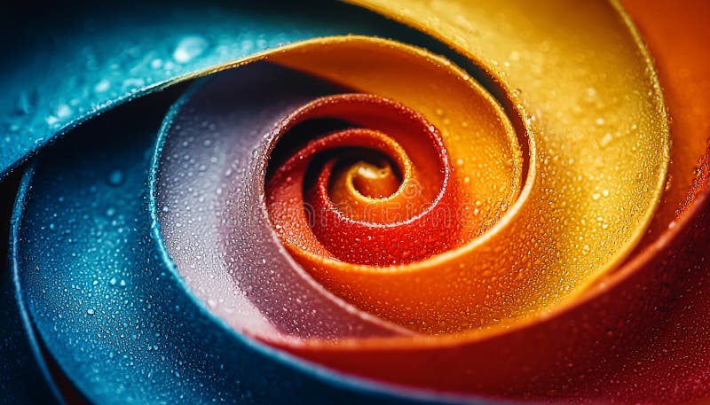 Bright Swirling Circle Pattern Decoration on Smooth Backdrop Generated ...