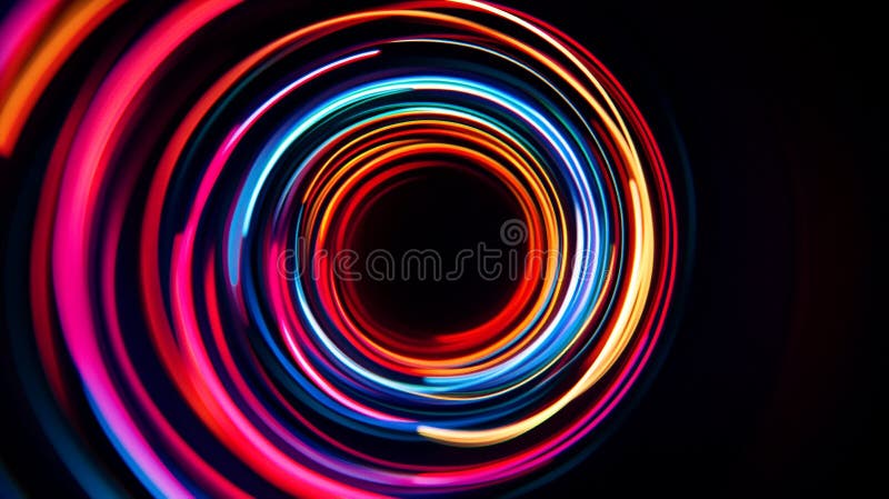 Colorful Light Swirl Pattern Creating a Vibrant Visual Effect in the ...