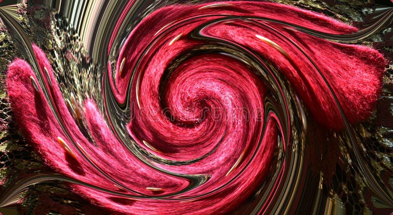 Bright Swirling Pattern of Red Felted Wool Stock Photo - Image of ...