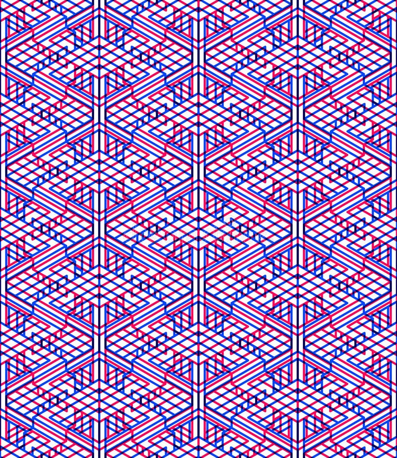 Bright Symmetric Seamless Pattern with Interweave Figures. Continuous ...