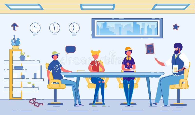 Cartoon Class Discussion Stock Illustrations – 843 Cartoon Class ...