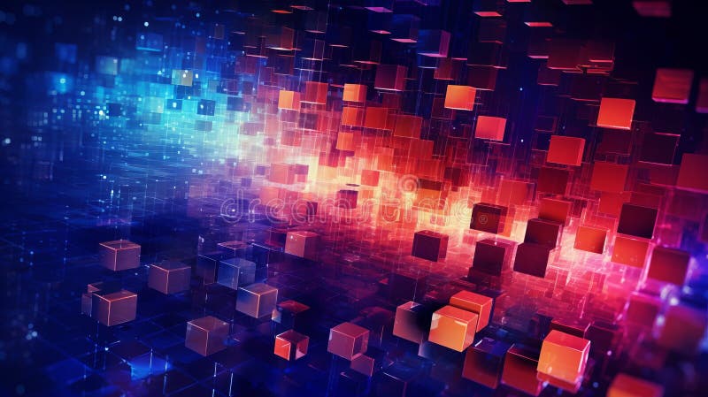 Bright Technology Abstract Background Telecommunicatio. Generative AI ...