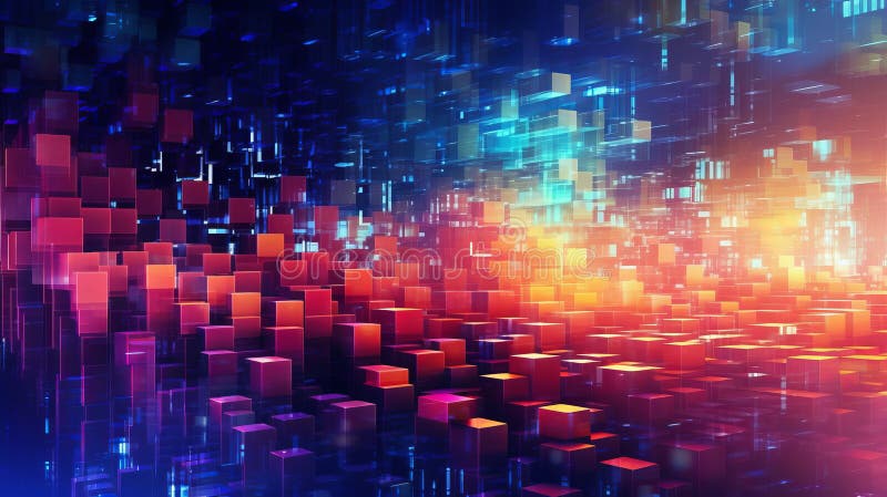 Bright Technology Abstract Background Telecommunicatio. Generative AI ...