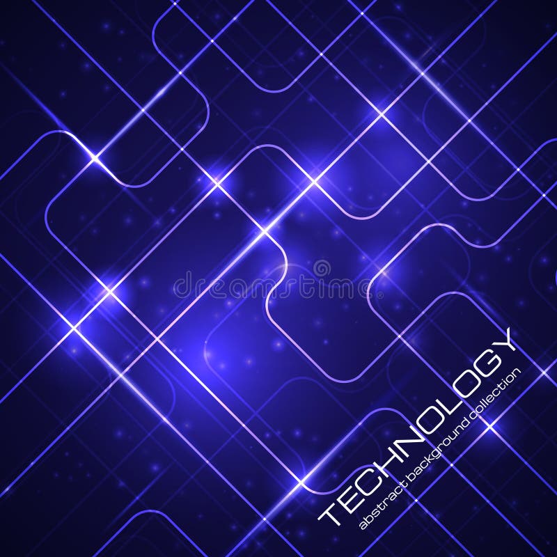 Bright Technology Background Stock Vector - Illustration of abstract ...