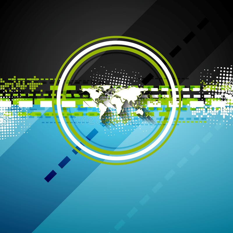 Bright Technology Flat Style Background Stock Vector - Illustration of ...