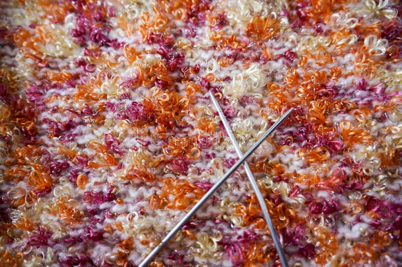 Bright Texture. Knitted Cloth. Fancy Yarn. Buculent Thread Stock Photo ...