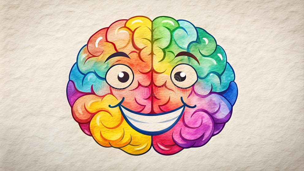 Bright Thoughts: Smiling Brain on Paper Stock Photo - Image of brain ...